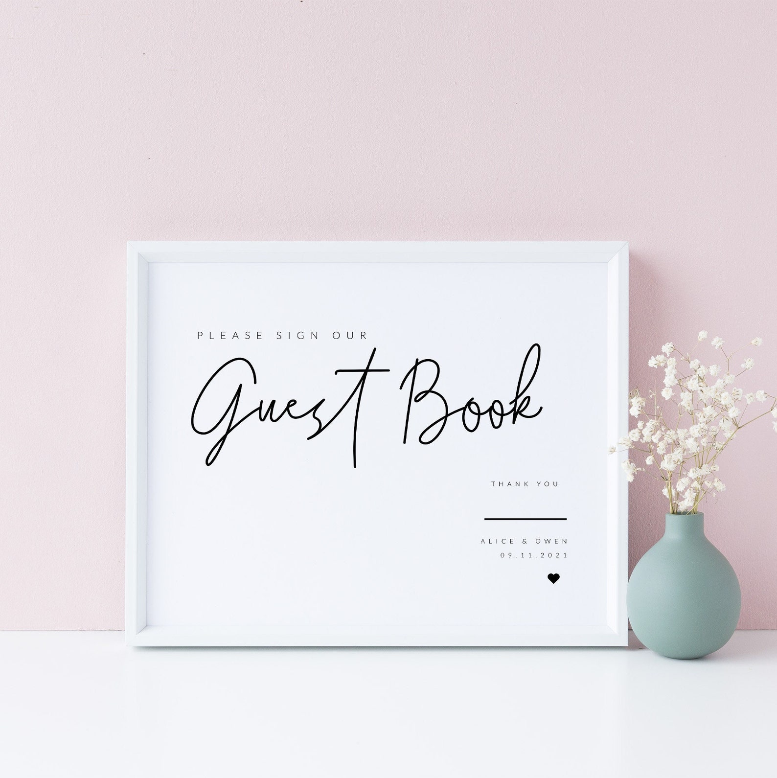 Wedding Guest Book Sign Printable Sign for Guest Book - Etsy