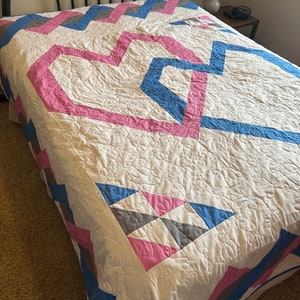 Twisted Hearts Pink & Blue - Etsy