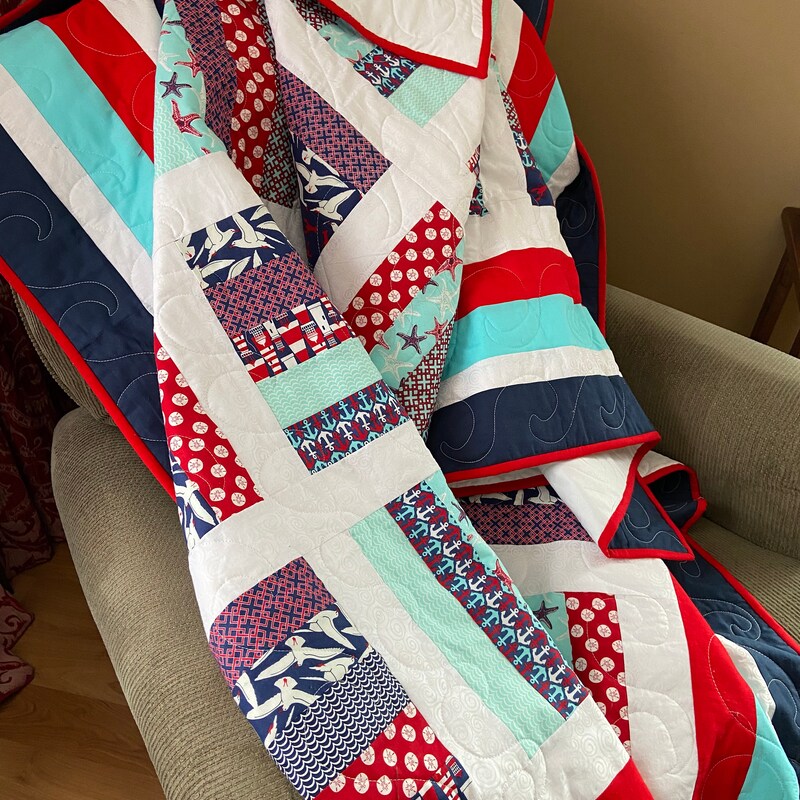 Nautical Quilt - Etsy