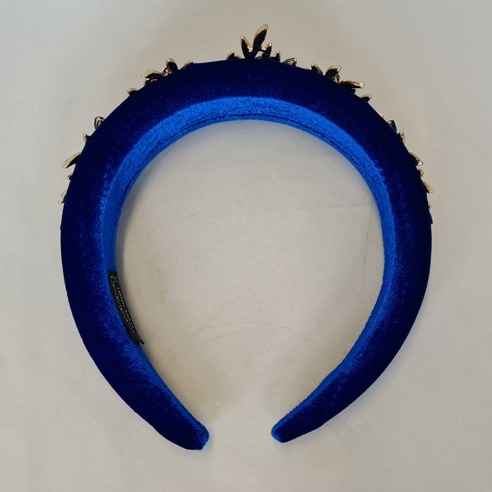 Royal blue headband crystal rhinestone gemstone embellishment | Etsy