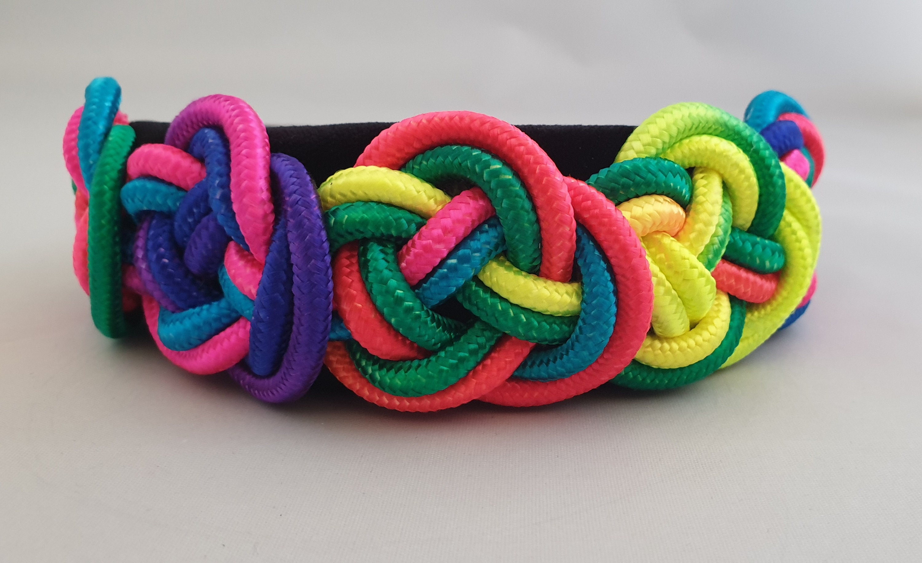 Black Padded Velvet Headband Colourful Knot Braid - Etsy