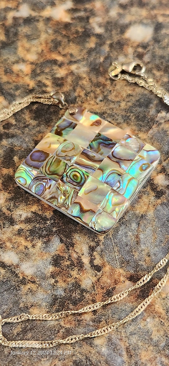 Large abalone pendant - Gem