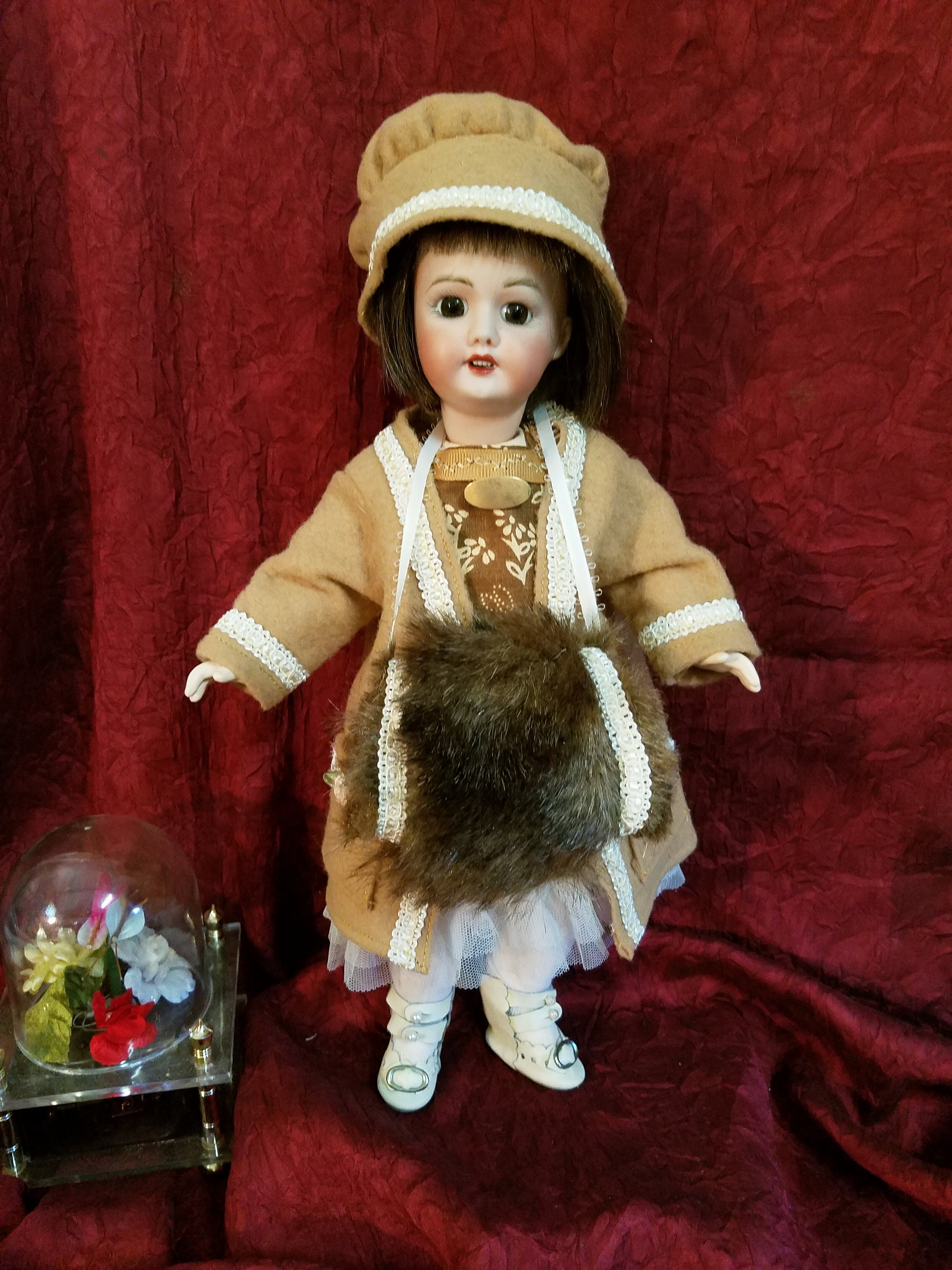 Bleuette Antique Reproduction Torpedo Coat, Hat, Muff and Robe Brodee ...