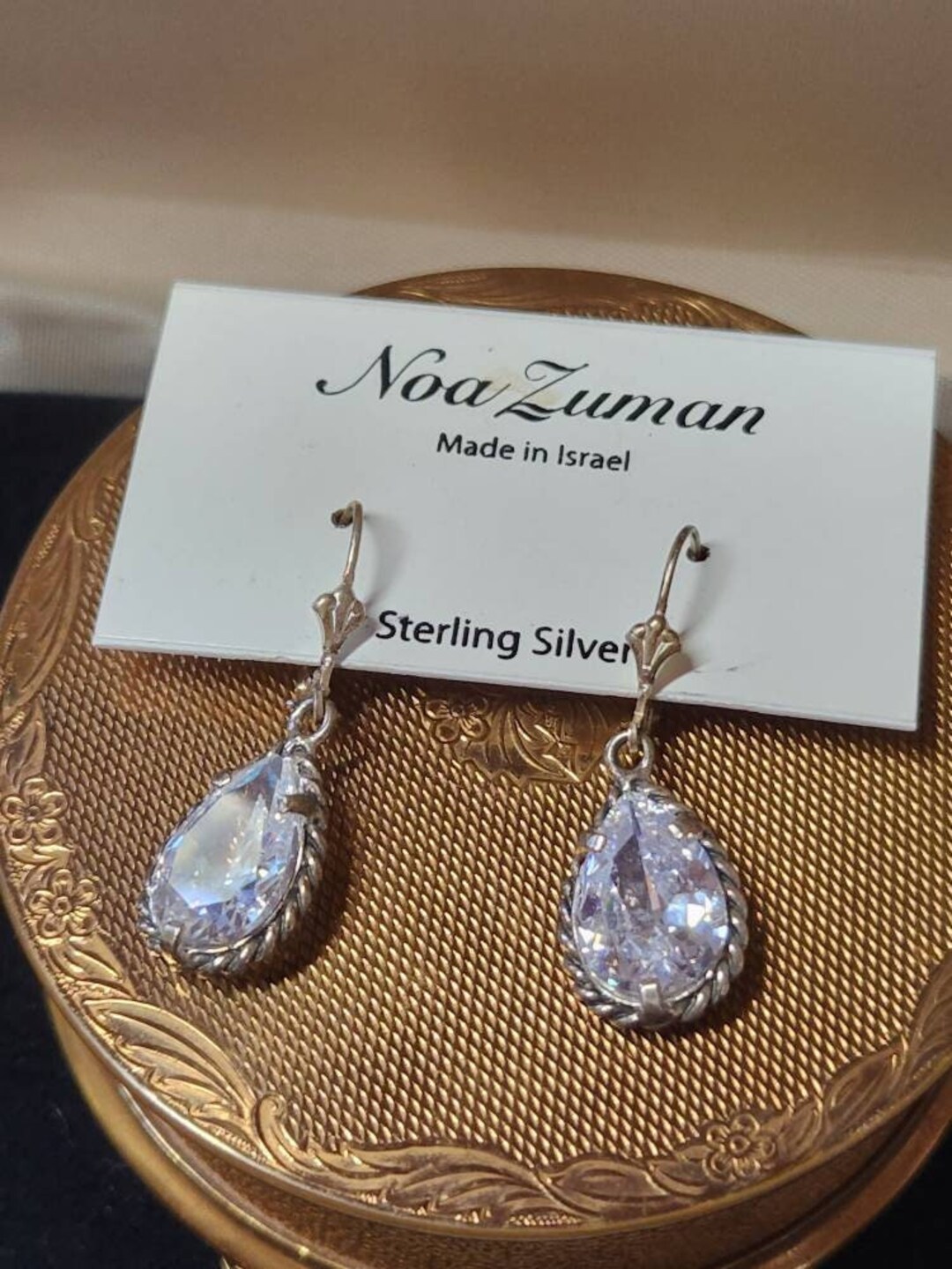 Noa Zuman Jursalem Tears Tear Drop Crystal Earrings - Etsy