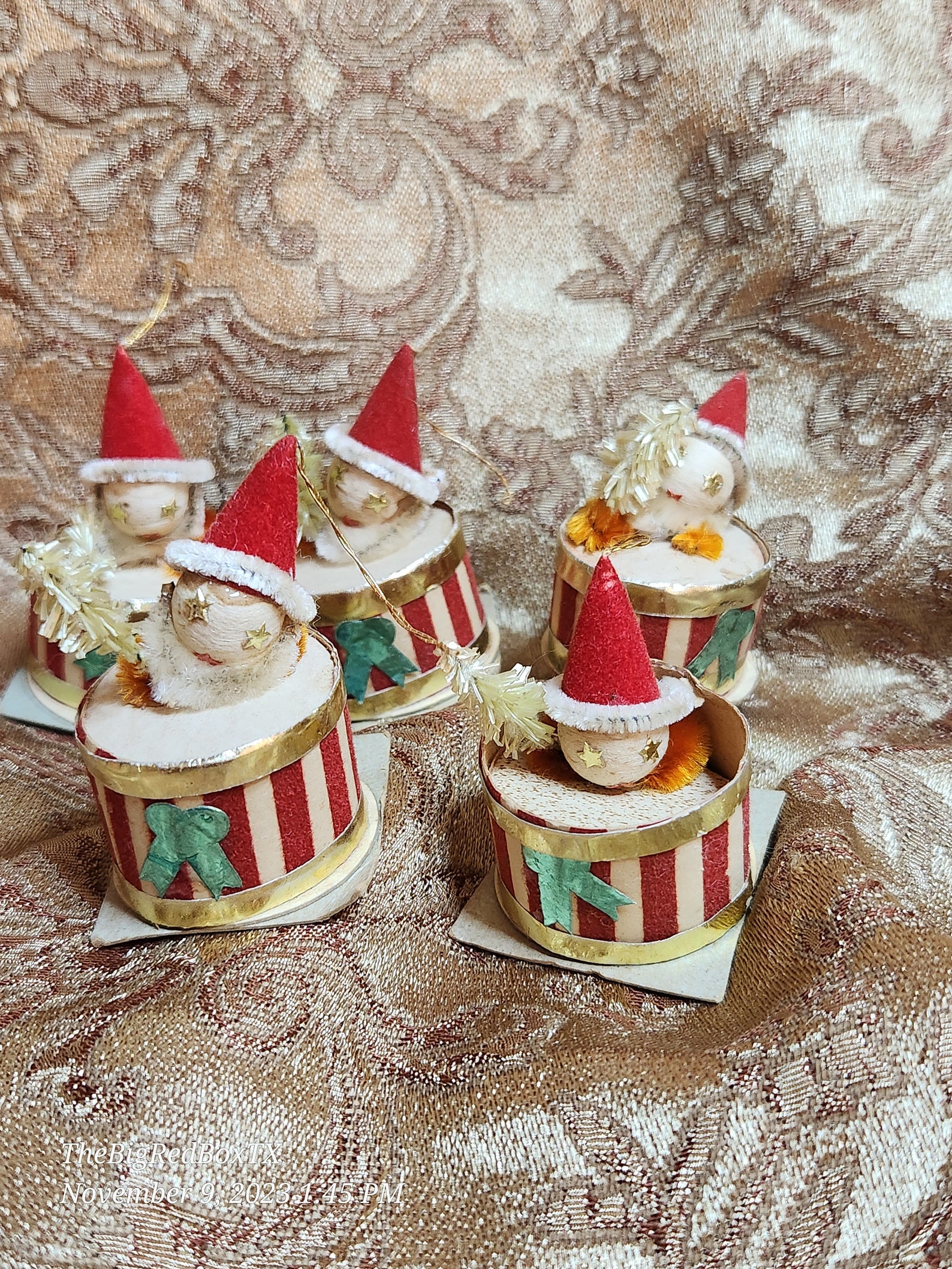 VINTAGE Germany Putz Santa Drums Ornament, Choose One - Etsy