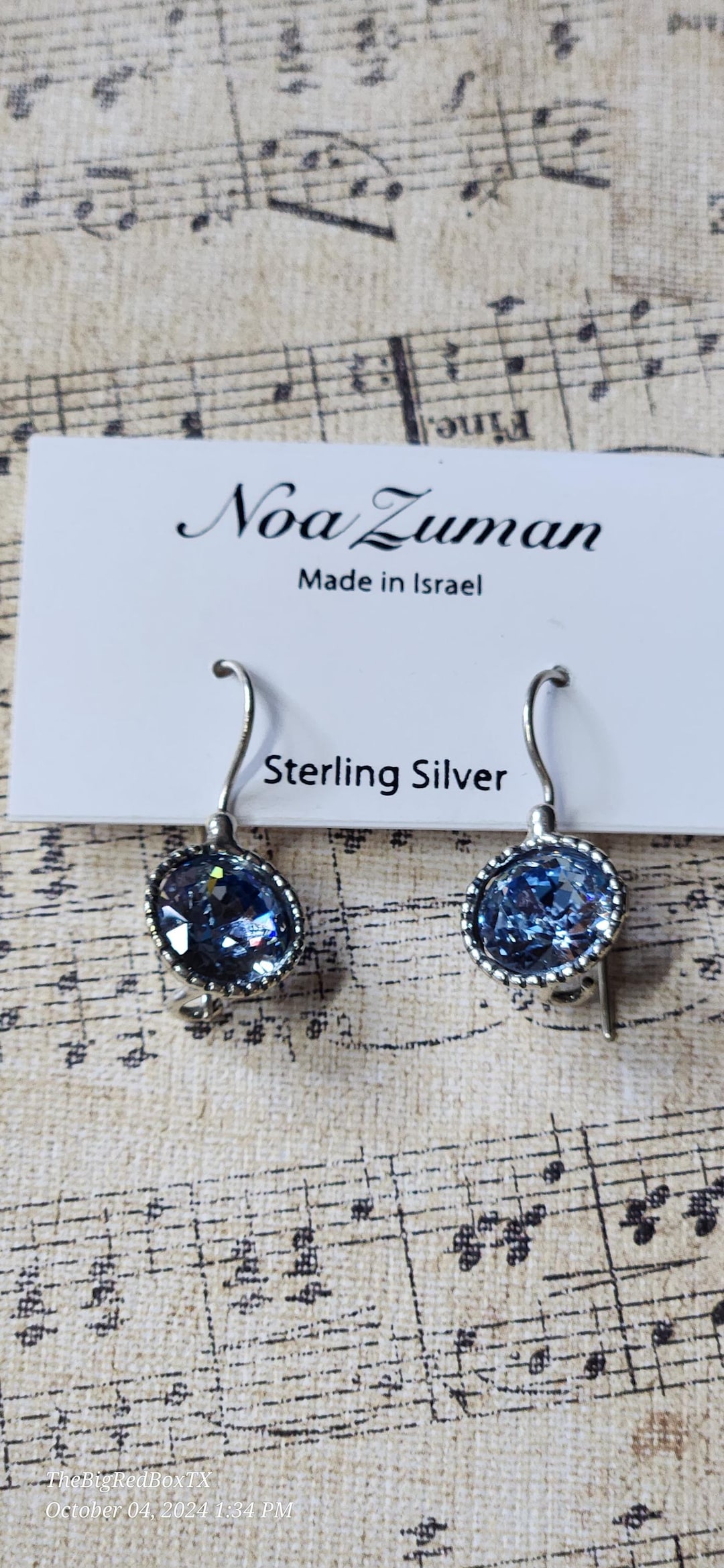 Blue Topaz Earrings Noa Zuman Israel - Etsy