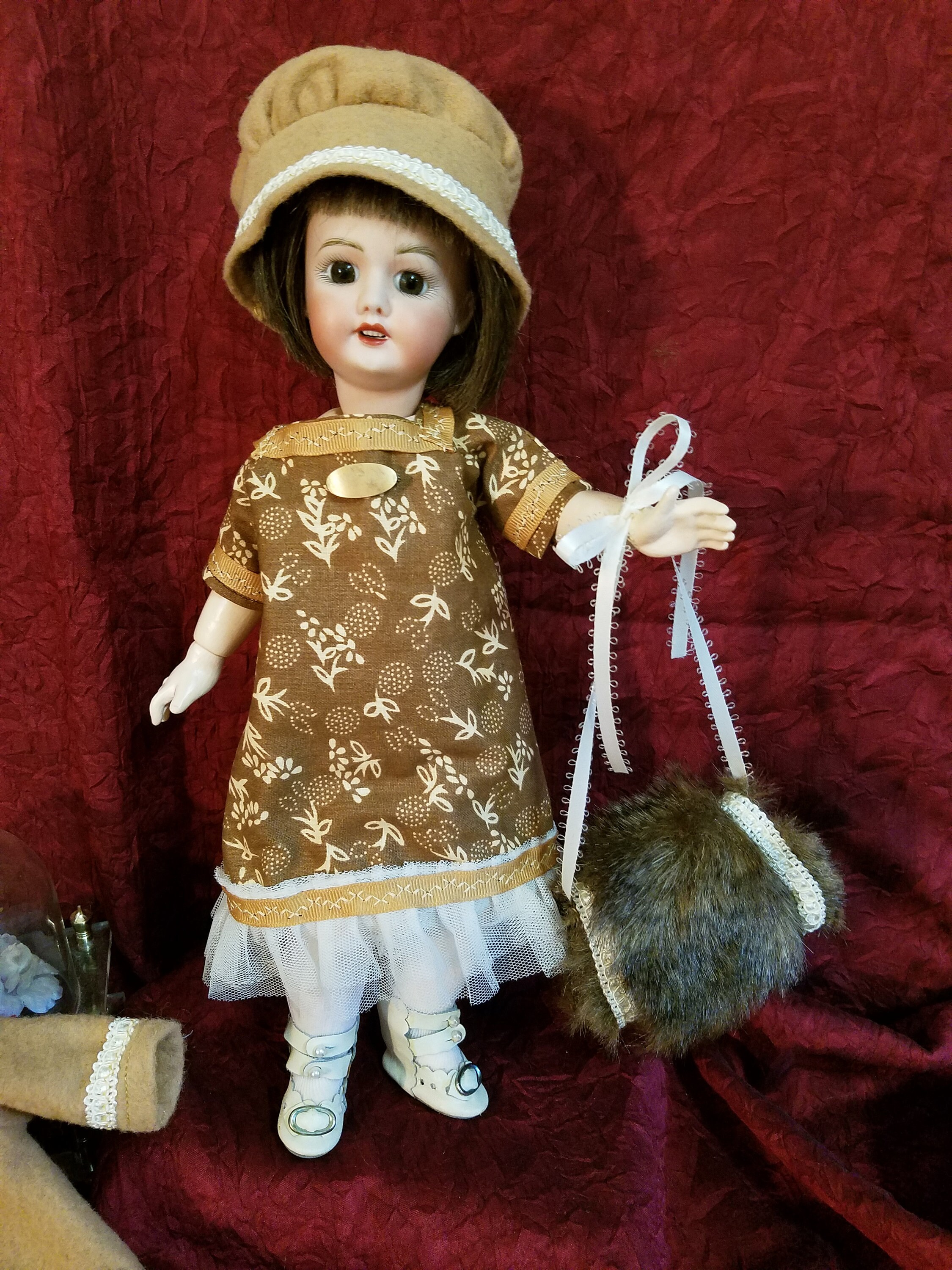 Bleuette Antique Reproduction Torpedo Coat, Hat, Muff and Robe Brodee ...