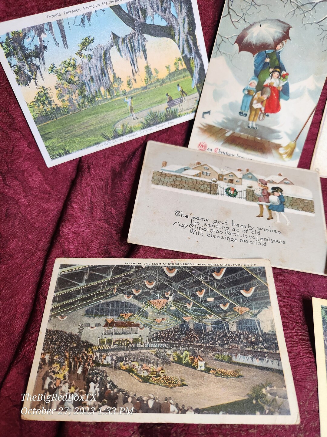 Antique 1920s Collection of Holiday Day Postcards and Travel Post Cards ...