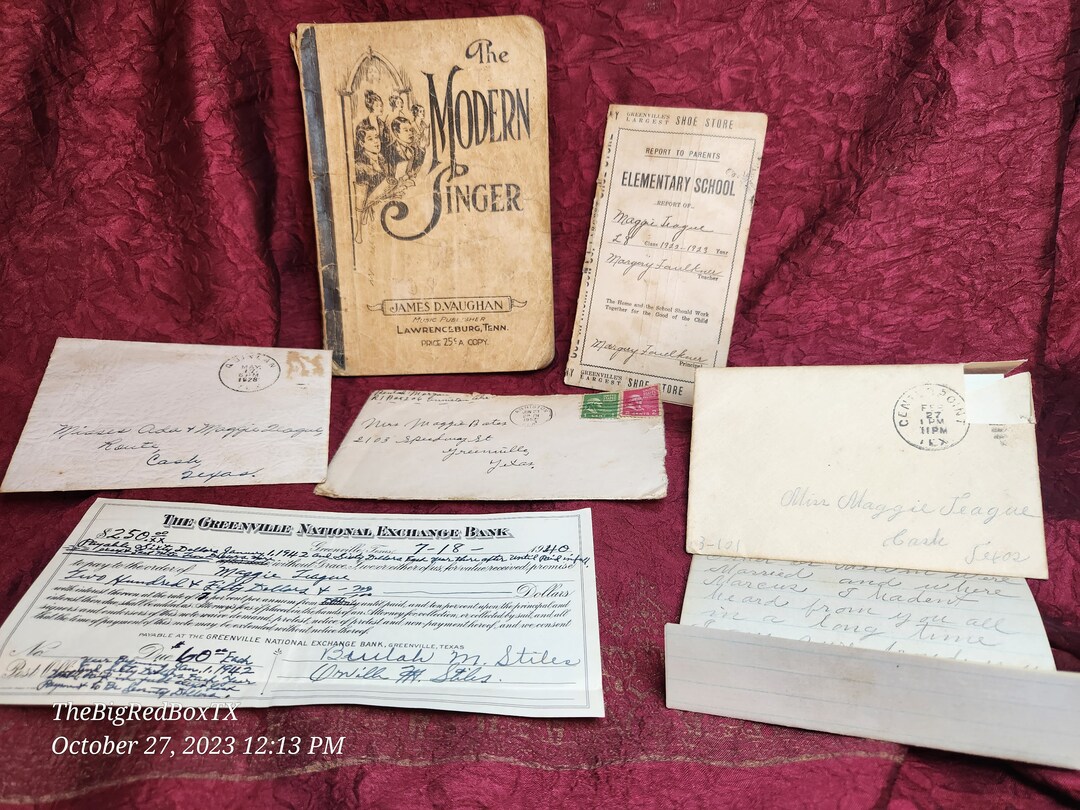 Collection of Antique Ephemera Bundle of Miss Maggie Teague - Etsy