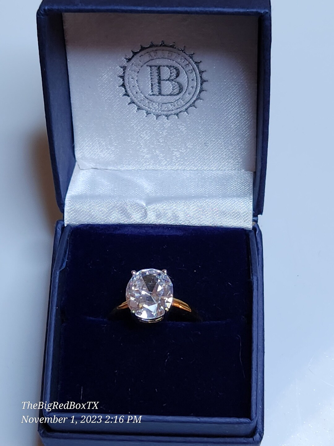 Vintage 8 CT Diamonesk Ring With Original Box - Etsy