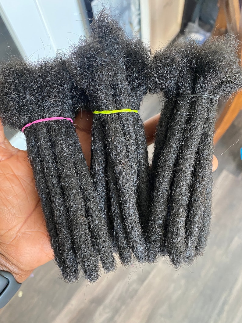 Wick Locs Handmade Human Hair Dreadlocks Extensions. Natural - Etsy