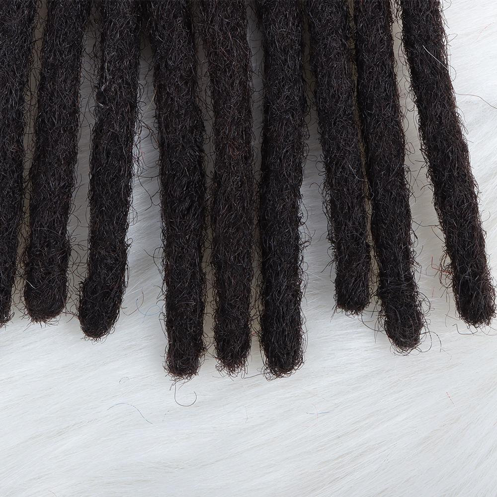 100% Handmade Human Hair Dreadlock, Natural Color(1b) Extensions. 10 ...