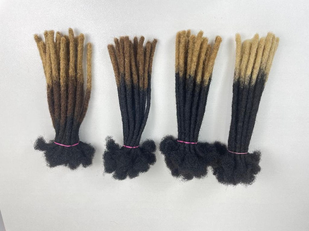 Ombre Colors- 100% Handmade Human Hair Dreadlock Extensions. Permanent ...