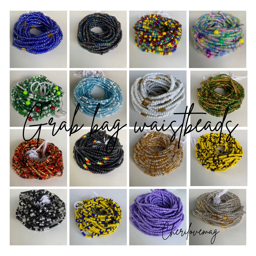 Waistbead Tie On, Boho Jewelry, African Waist Jewelry, Body Beads ...