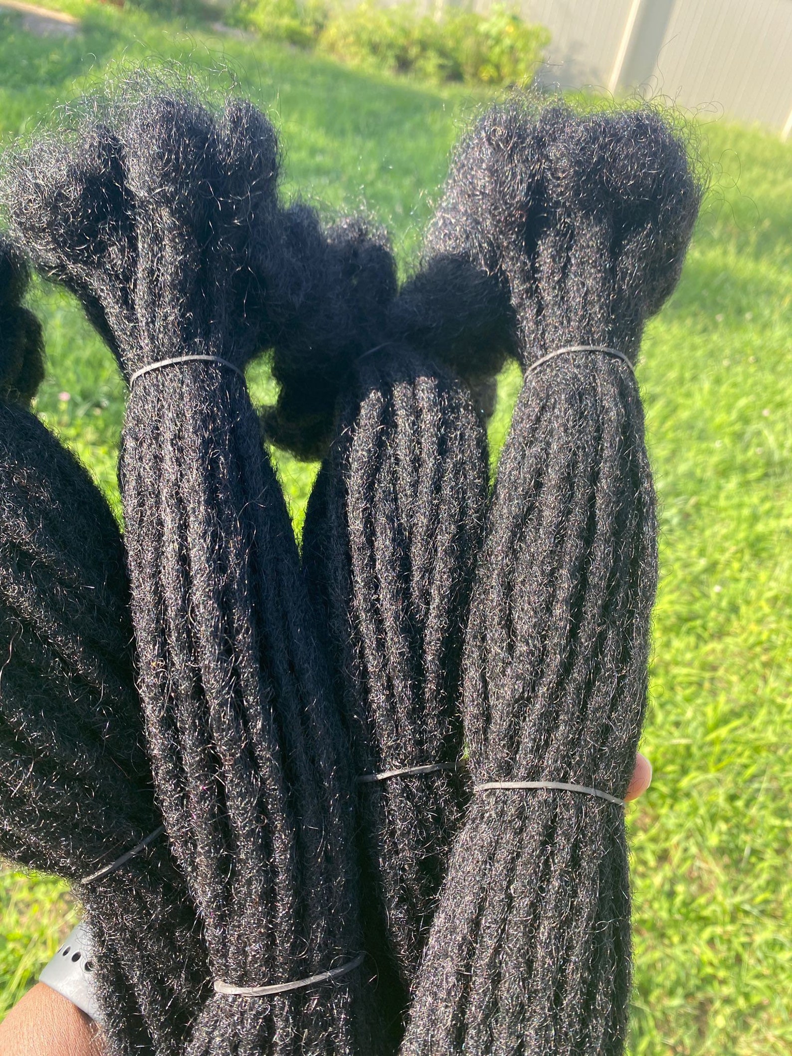 100% Handmade Human Hair Dreadlock Natural Color1b - Etsy