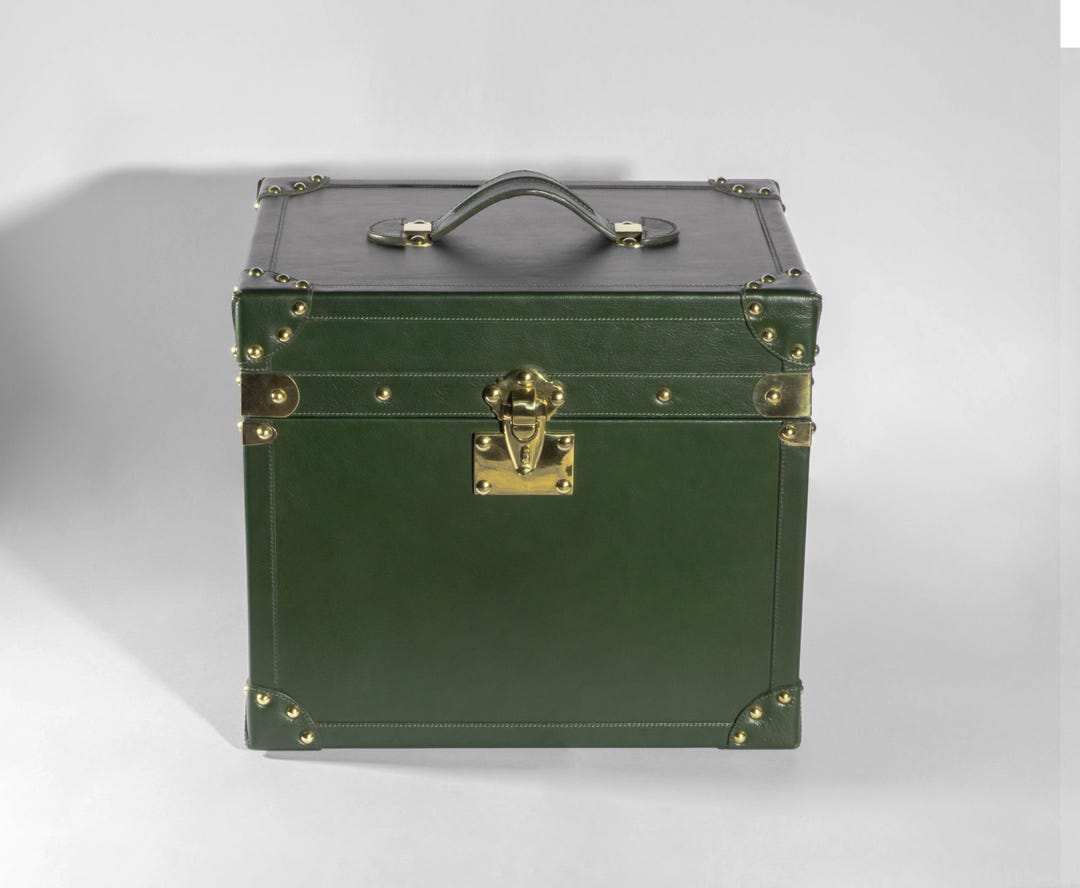 Leather Mini Bar, Two Bottle Mini Bar, Trunk Style Bar, Green Mini Bar ...