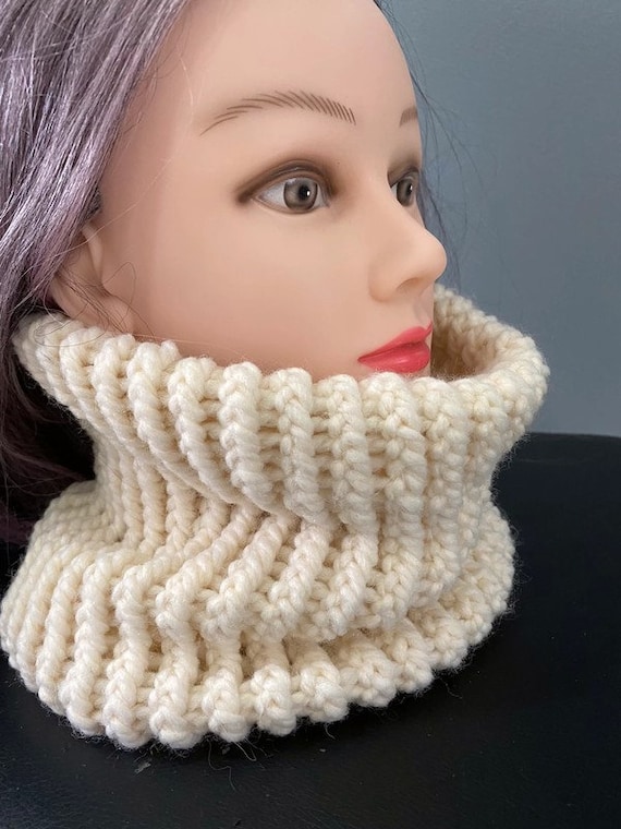 Snood Handmade Neck Tower New Beige | Etsy