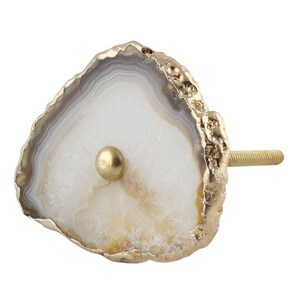 Handicraft Natural Agate Stone Artistic Drawer Knobs Cabinet Dresser ...