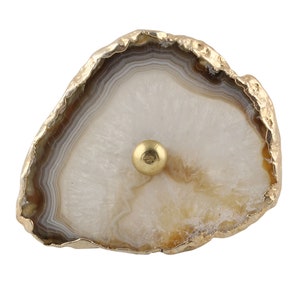 Handicraft Natural Agate Stone Artistic Drawer Knobs Cabinet Dresser ...