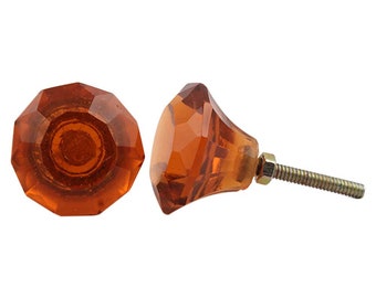 Amber Glass Knobs - Etsy