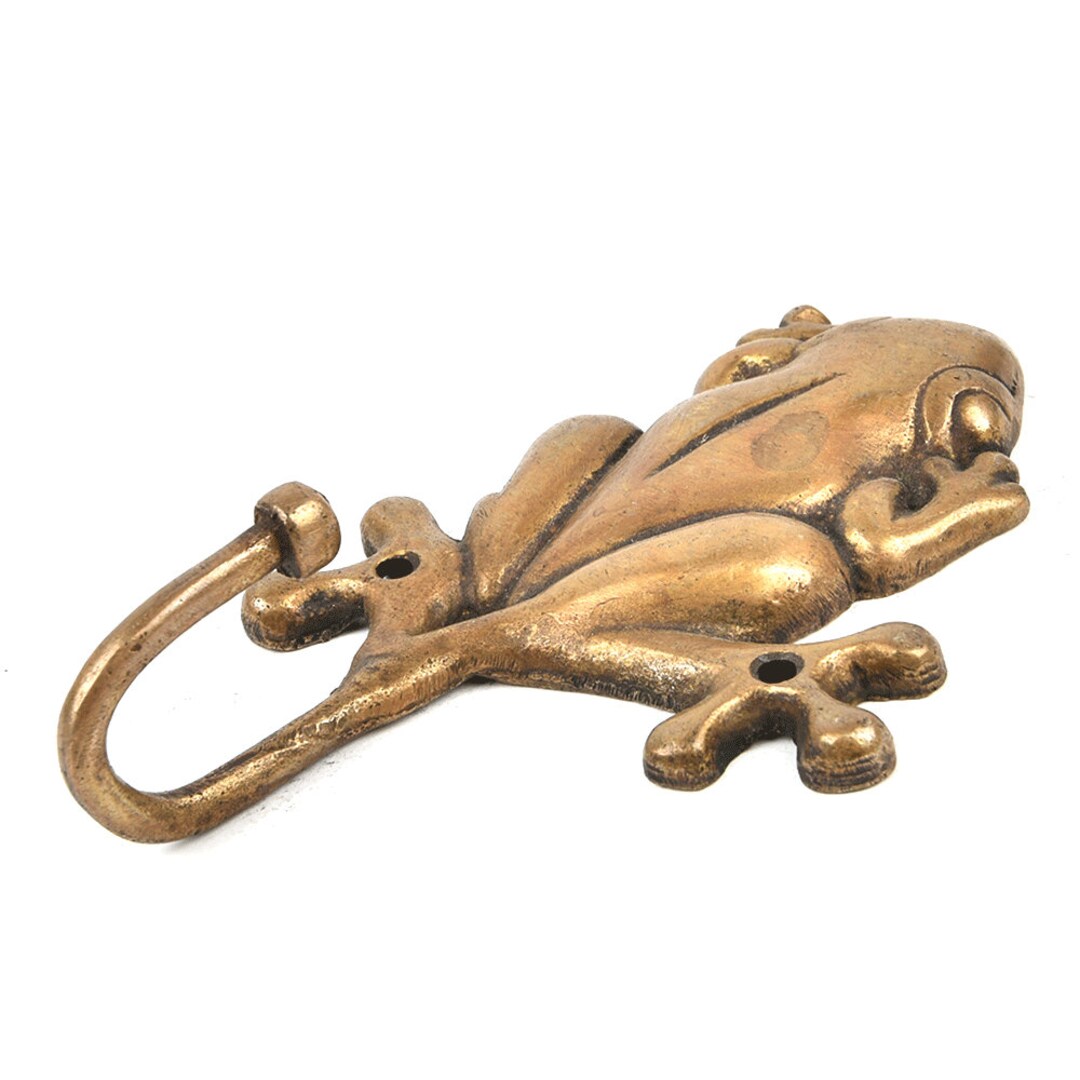 Handmade Brass Frog Design Golden/antique/multicolor Frog Wall Hooks ...