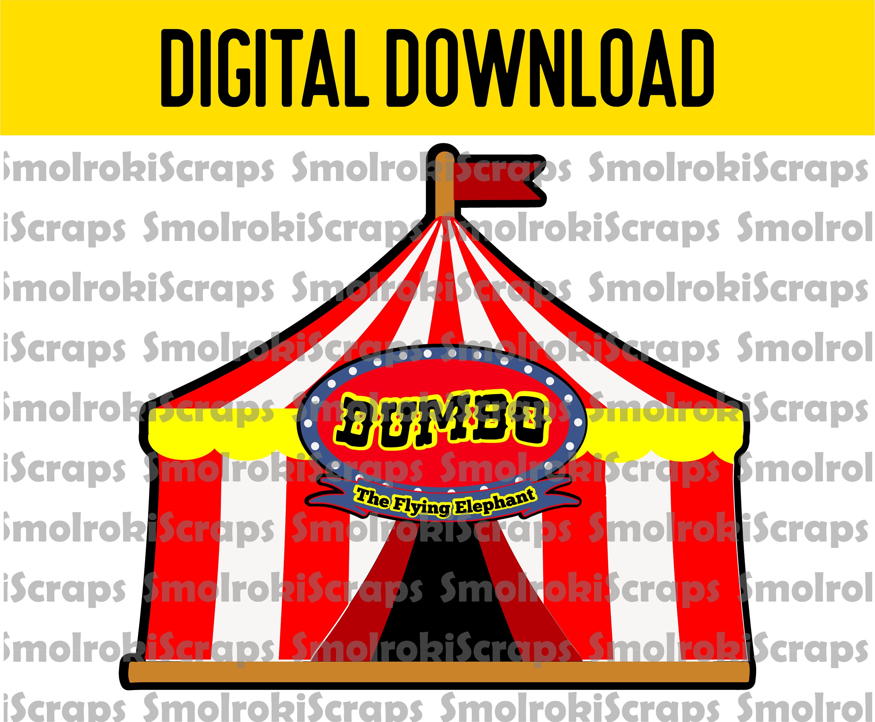 Dumbo's Circus Tent SVG - Etsy