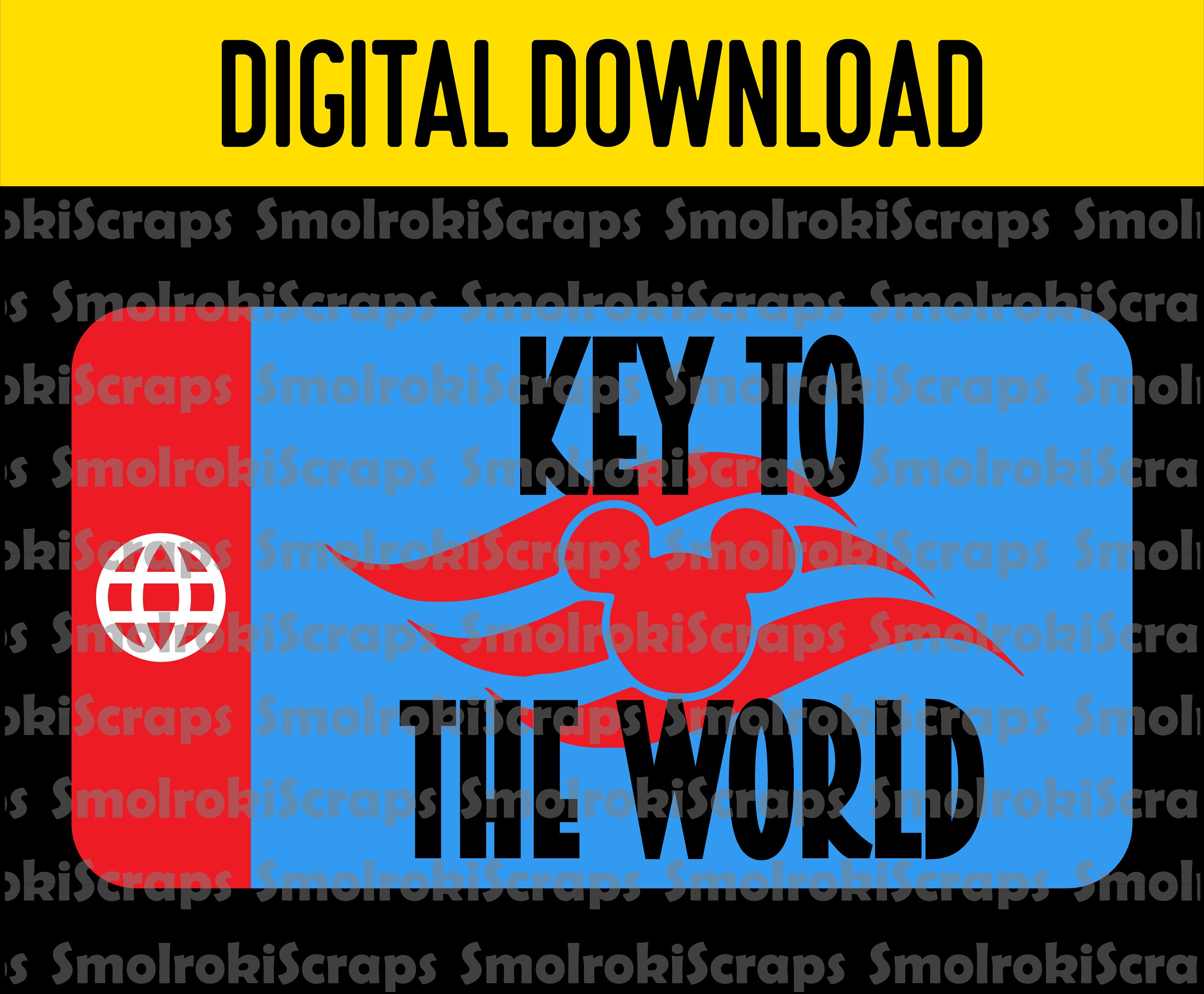 Key to the World Card SVG - Etsy
