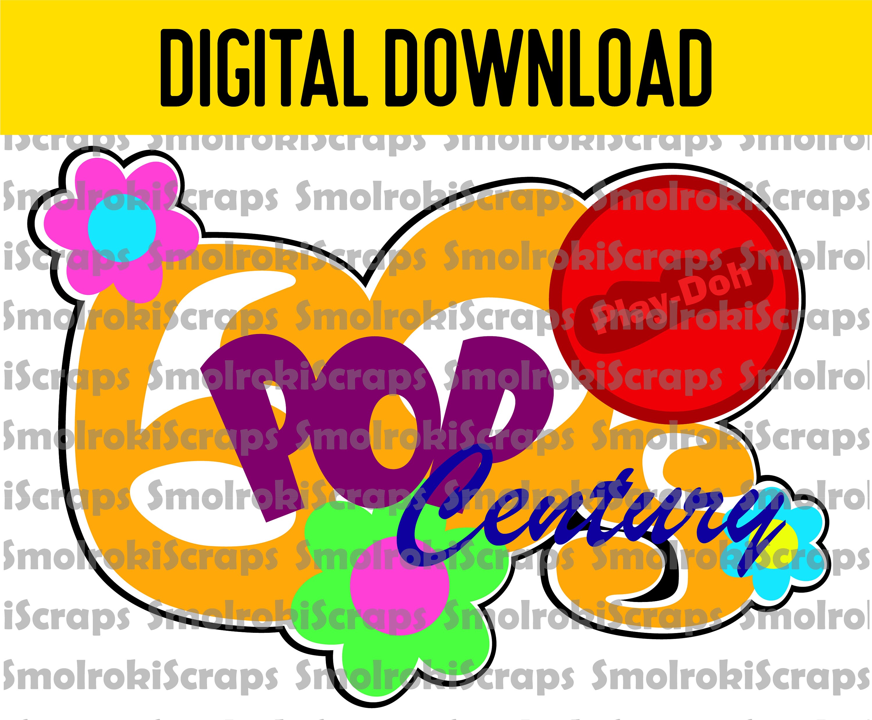 Pop Century 60s Decade Scrapbook Title SVG - Etsy