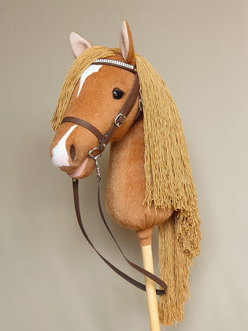 Chestnut hobby horse with thin irregular blaze for hobby | Etsy