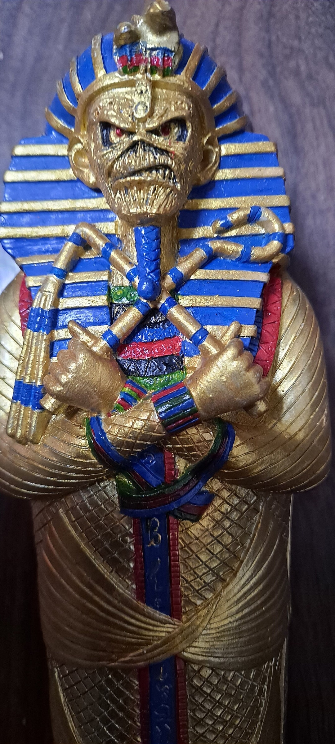 Iron Maiden Eddie 10" Figure Powerslave Pharaoh World Slavery Tour 2 ...