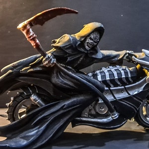 Iron Maiden Inspired Custom Resin Figurine Biker REAPER EDDIE on ...