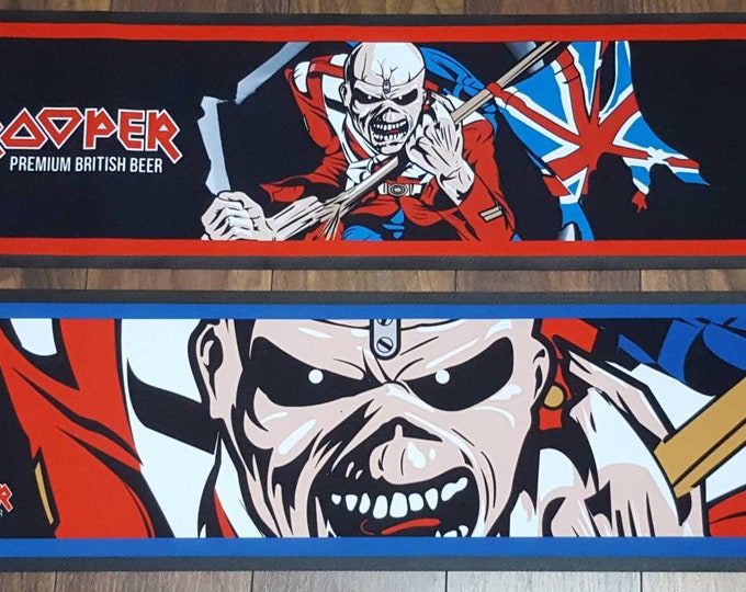Iron Maiden Trooper Beer Bar Runner X1. BRAND NEW. British Beer Bar Mat ...