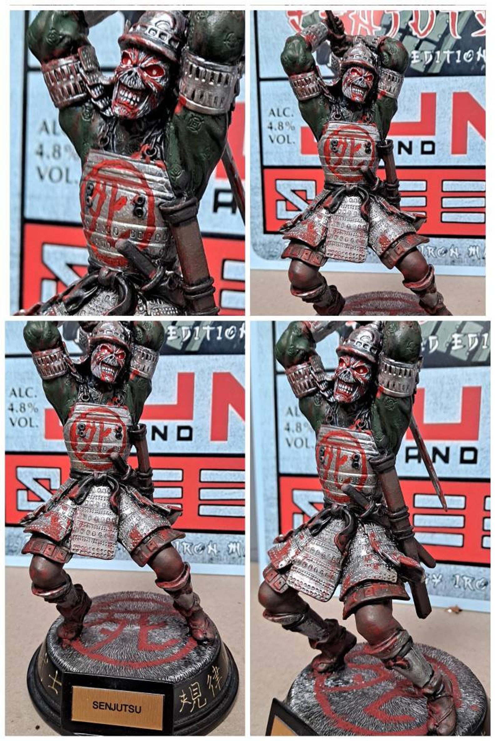 Iron Maiden Figure Eddie Samurai Warrior Senjutsu. Trooper Beer Sun and ...