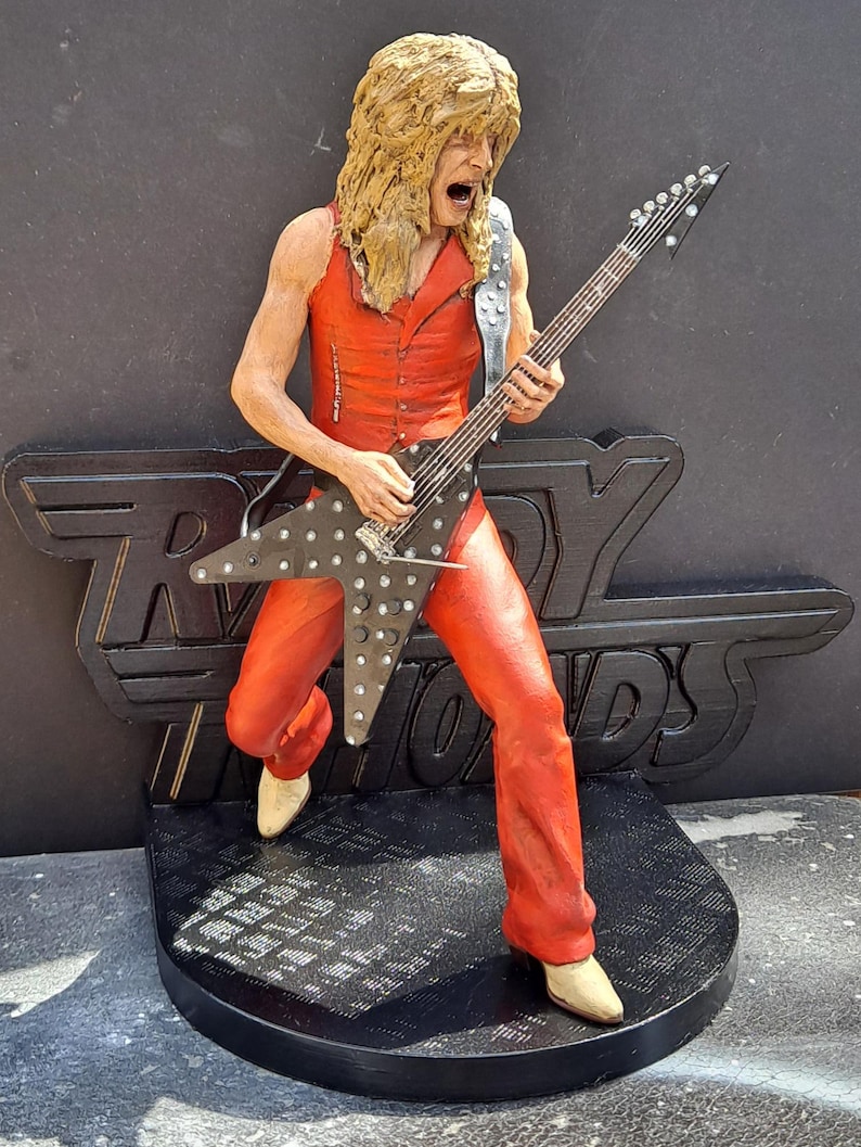 Randy Rhoads Tribute 8 Inch Figure Hand Painted Resin 1/10 Scale ...