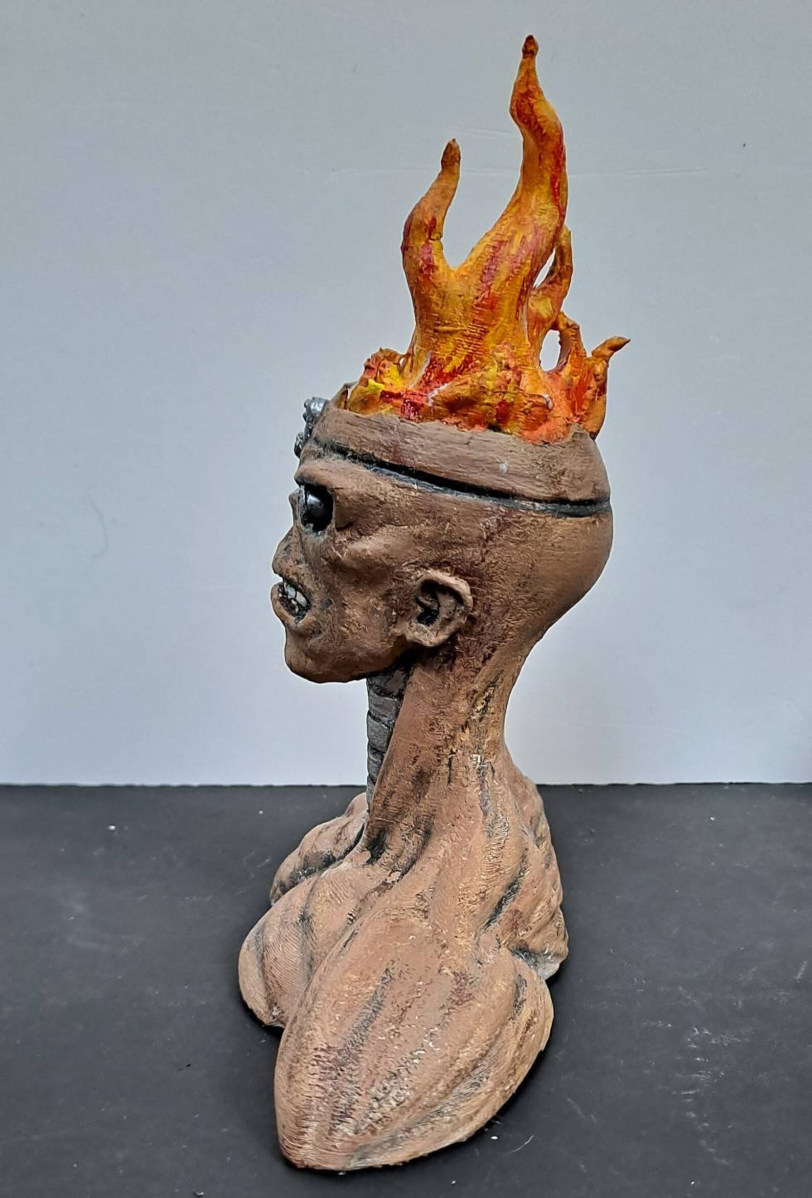 Iron Maiden Eddie Figure. Custom Figurine 7th Son EDDIE Bust Custom ...