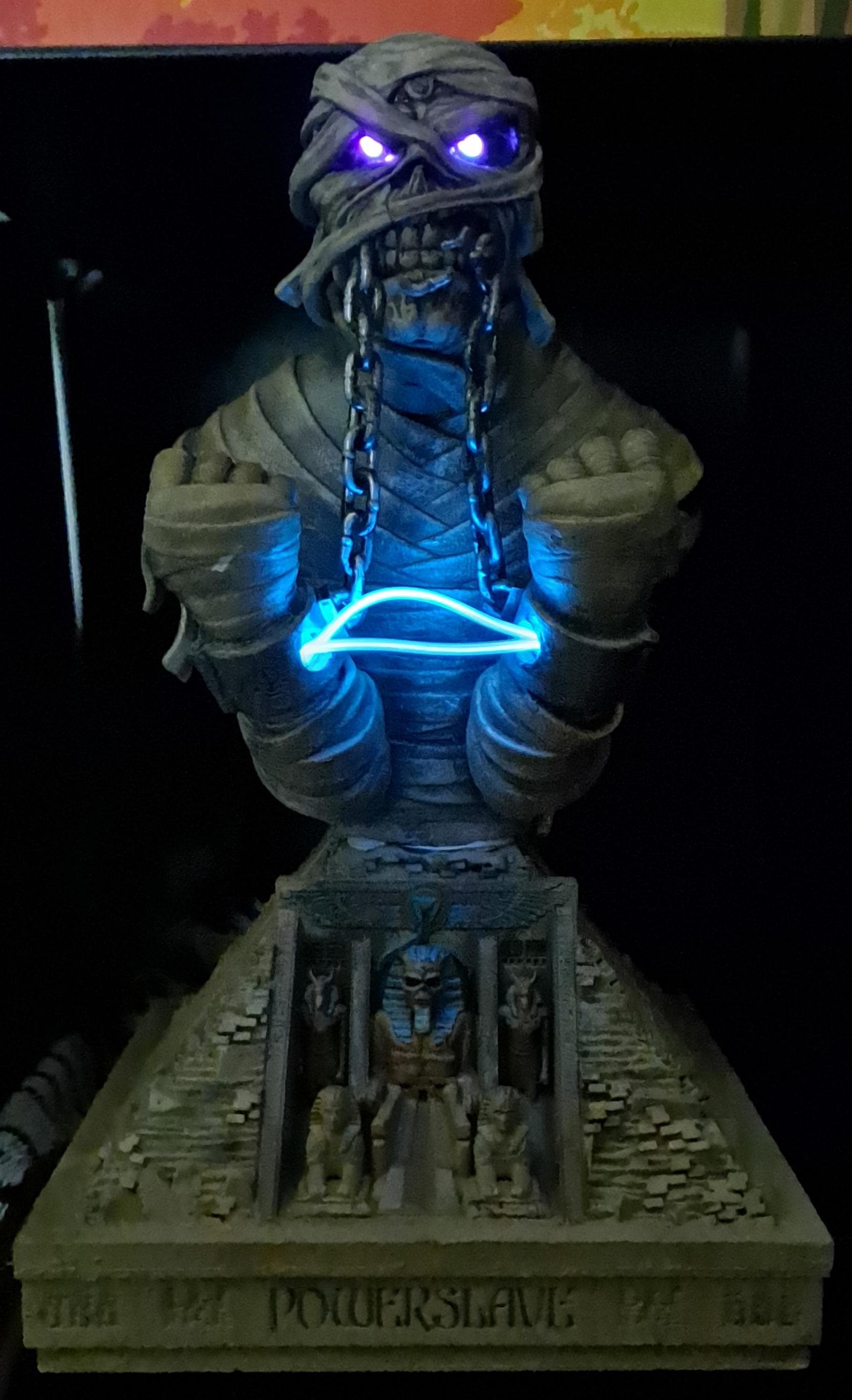 Iron Maiden Powerslave Pyramid + Eddie World Slavery Tour Figure, Bust ...