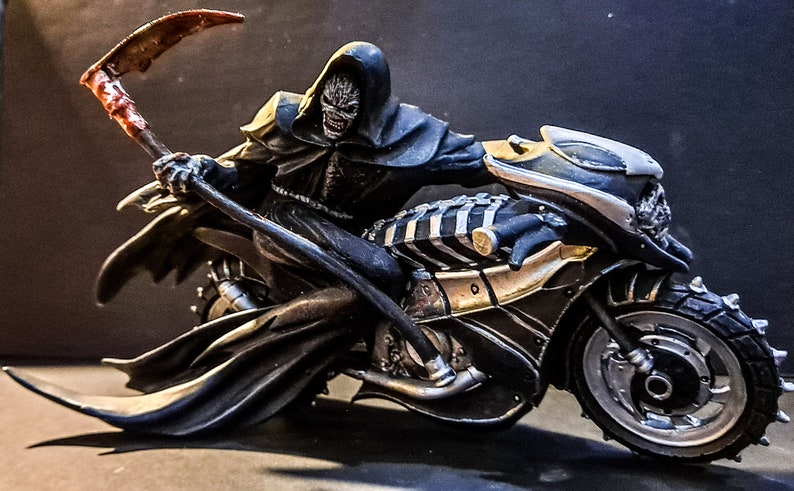 Iron Maiden Inspired Custom Resin Figurine Biker REAPER EDDIE on ...