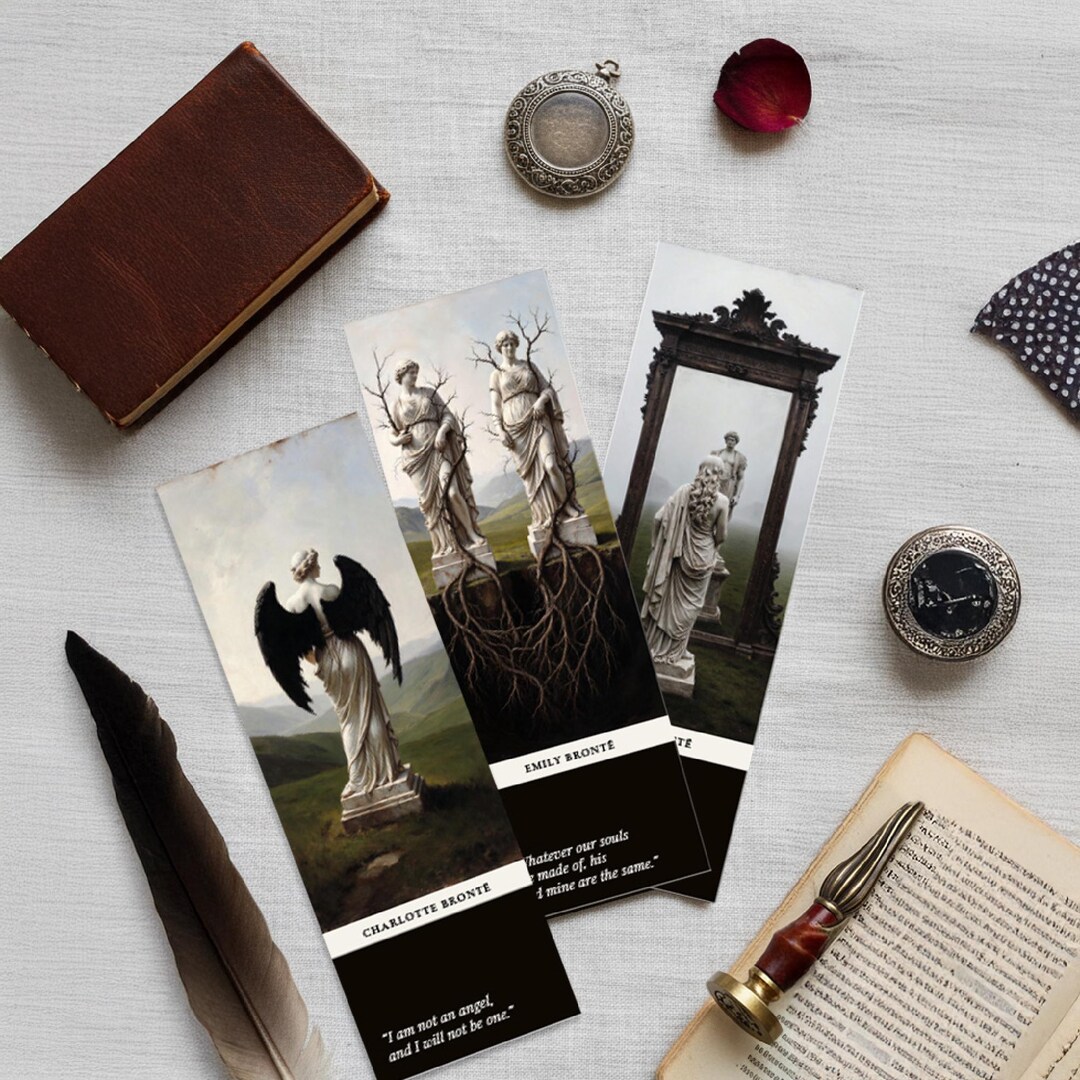 Jane Austen Brontë Inspired Bookmark Set | Dark Academia Gothic Romance ...
