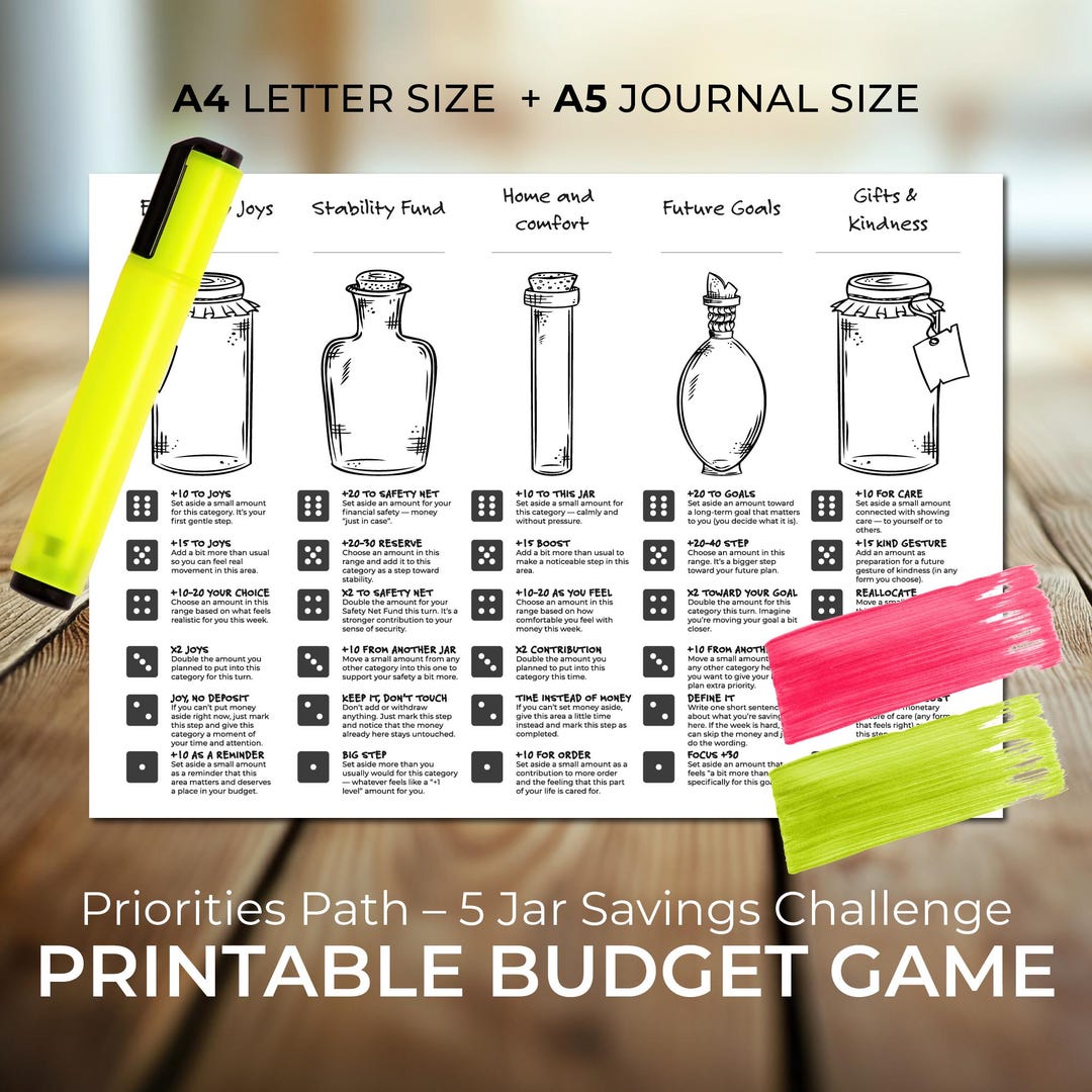Printable Challenge Game | Budget Tracker | Money Saving Game - Etsy
