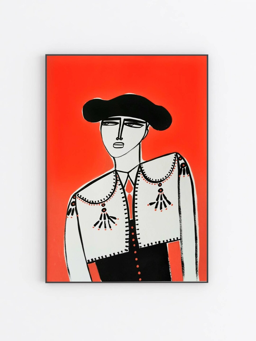 Spanish Matador on Red - Original Artwork and Prints by Monneeshka ...