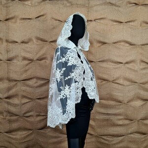 Lace Cape, Wedding Cape With Hood, Bridal Lace Cape, Lace Wedding Cape ...