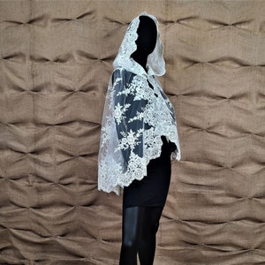 Lace Cape, Wedding Cape With Hood, Bridal Lace Cape, Lace Wedding Cape ...