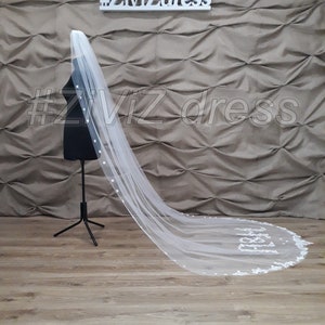 Personalised Bridal Veil, Wedding Veil With Initials, Personalised Veil ...