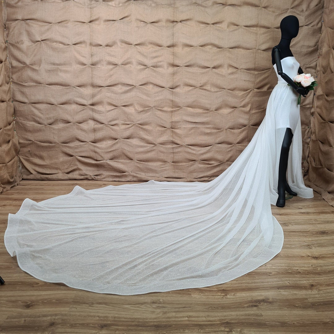 Glitter Skirt Long Train Bridal Sparkle Skirt Wedding - Etsy