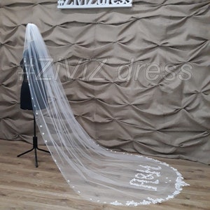 Personalised Bridal Veil, Wedding Veil With Initials, Personalised Veil ...