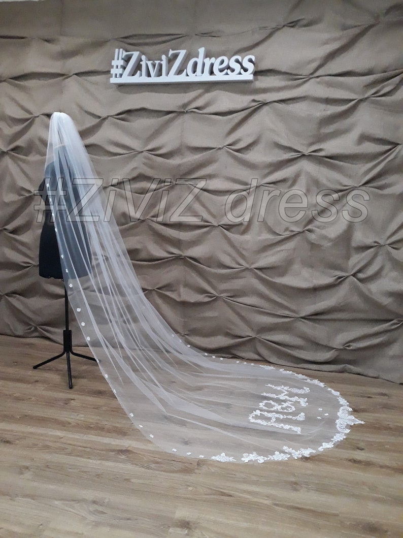 Personalised Bridal Veil Wedding Veil With Initials - Etsy