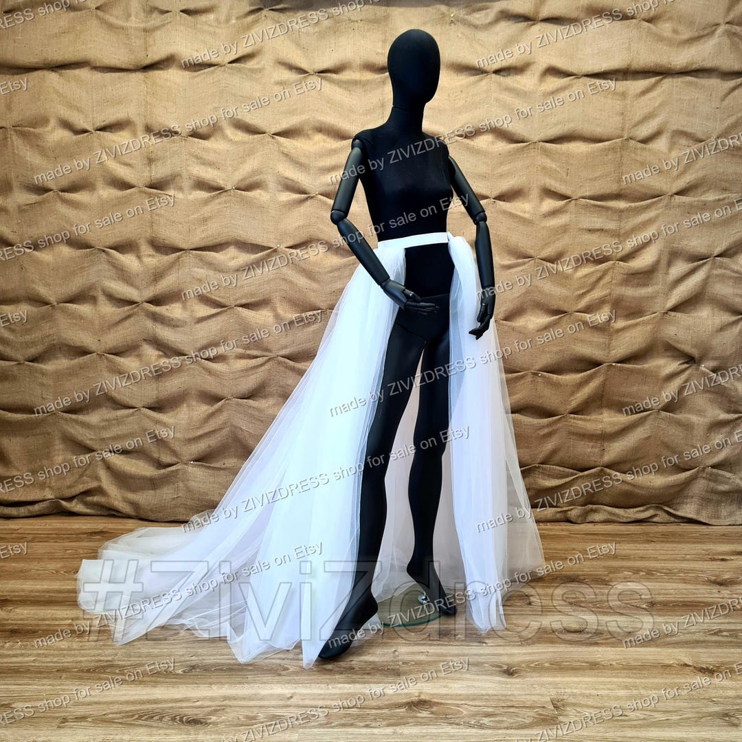 Tulle Detachable Train, Detachable Wedding Skirt Train, Tulle Skirt ...