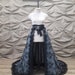 Corset Detachable Train Lace Detachable Train Black Lace - Etsy