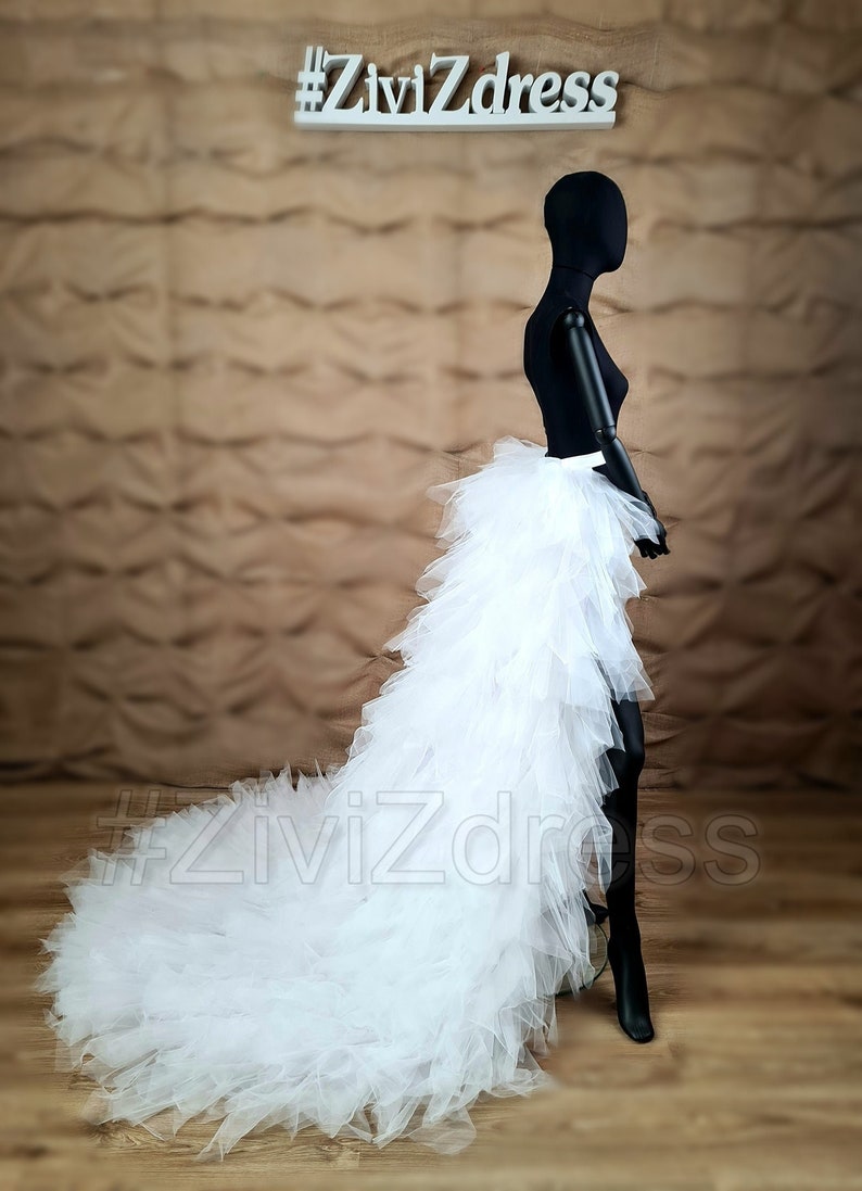 Detachable Bridal Train Tulle Skirt Women Tulle Skirt | Etsy