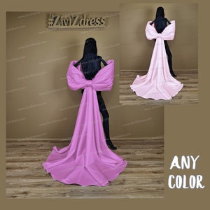 Pink Satin Big Bow, Transformer Bow Train, Removable Bow for Dress ...